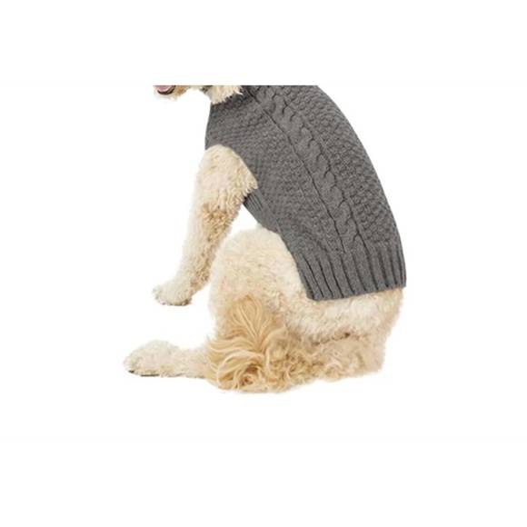 CHILLY DOGS | Dog | New Chilly Dogs Cable Knit Dog Sweater In Gray ...
